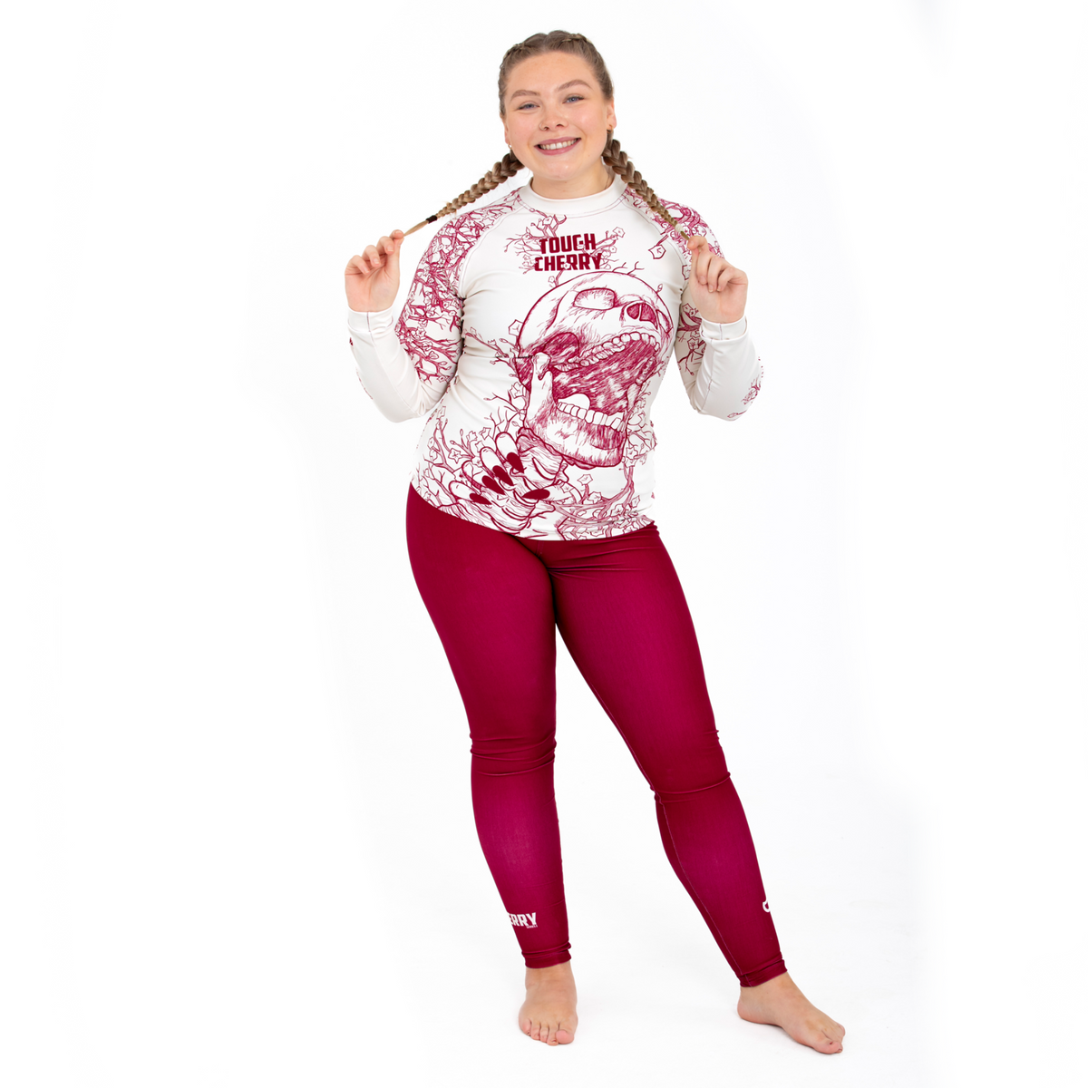 Cherry Blossom Bones Long Sleeved Rash Guard – Tough Cherry